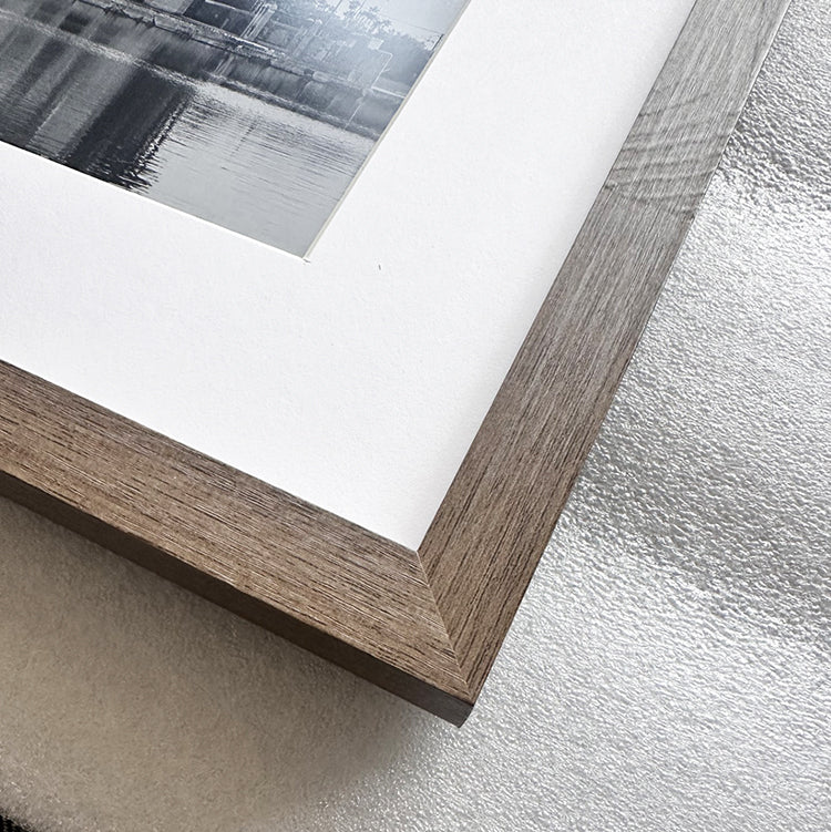 New - 12x12" for 8x8" Wooden Washed Walnut Effect Photo Frame | Hartla ...