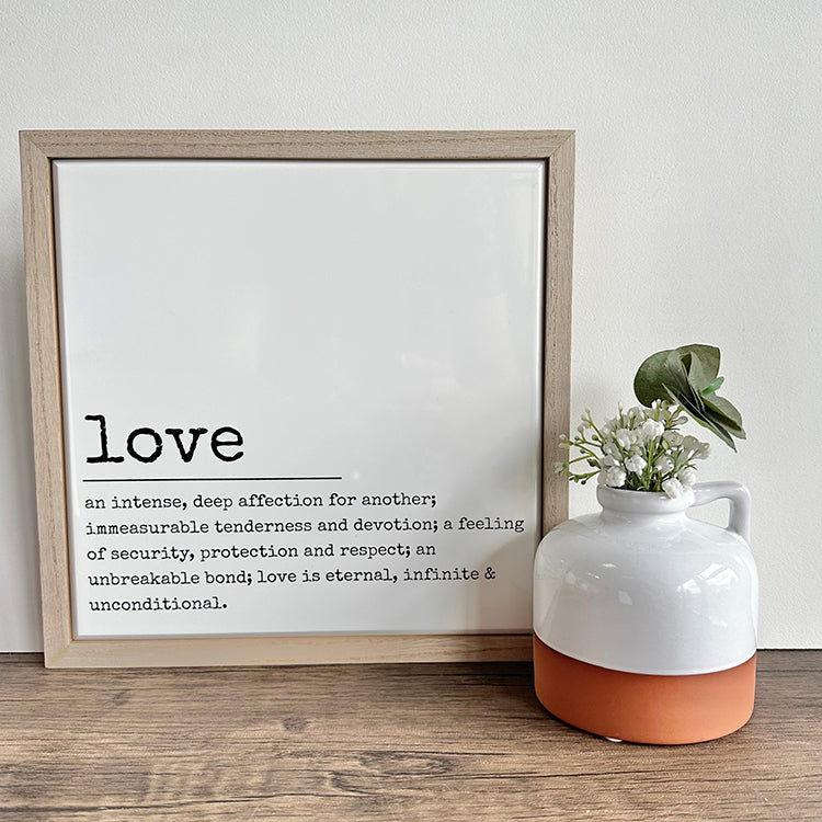 Framed Tile Quote | Love – Photo Frames & Art
