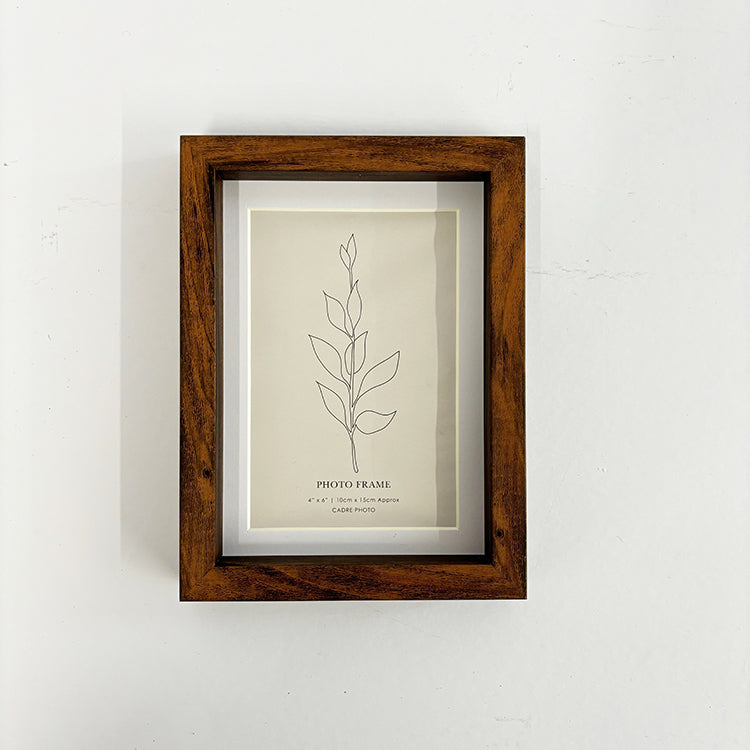 6x4" Photo Frame | Dark Wood Effect – Photo Frames & Art