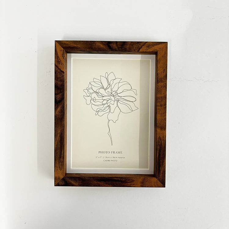 7x5" Photo Frame | Dark Wood Effect – Photo Frames & Art