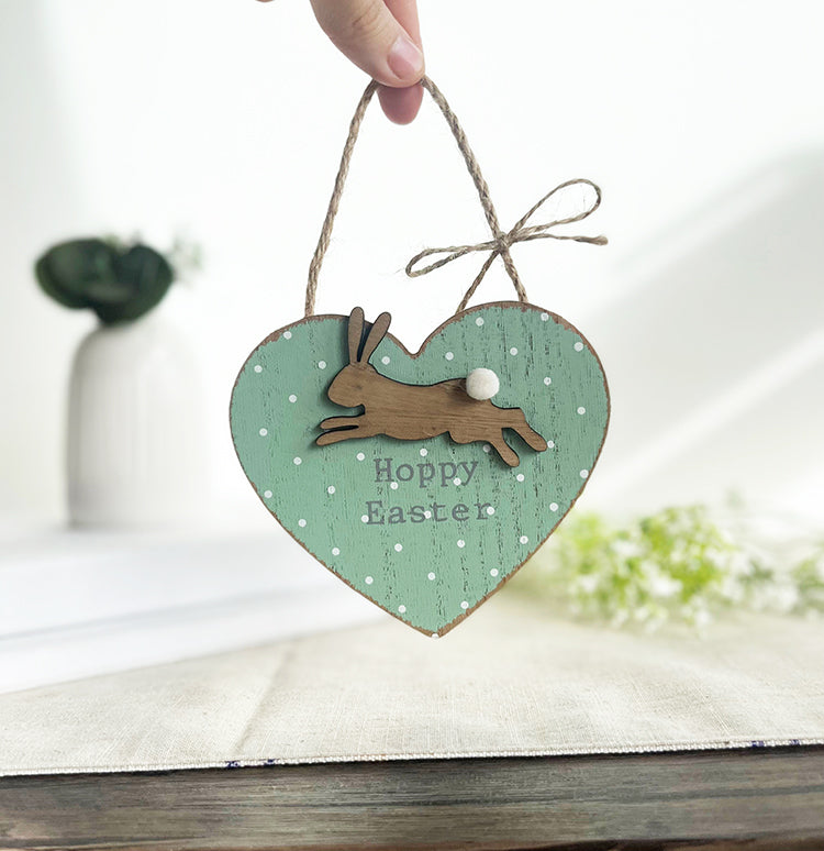 Green Easter Heart Sign | Hoppy Easter – Photo Frames & Art