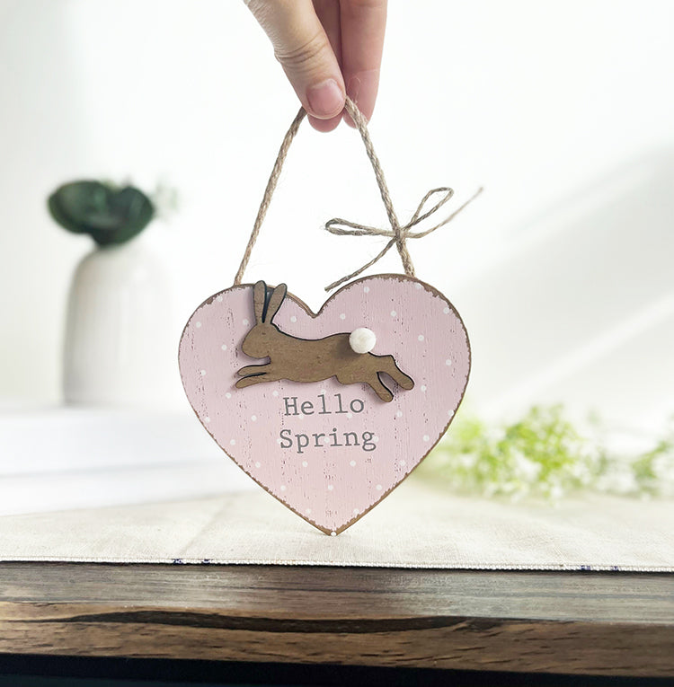 Pink Easter Heart Sign | Hoppy Easter – Photo Frames & Art