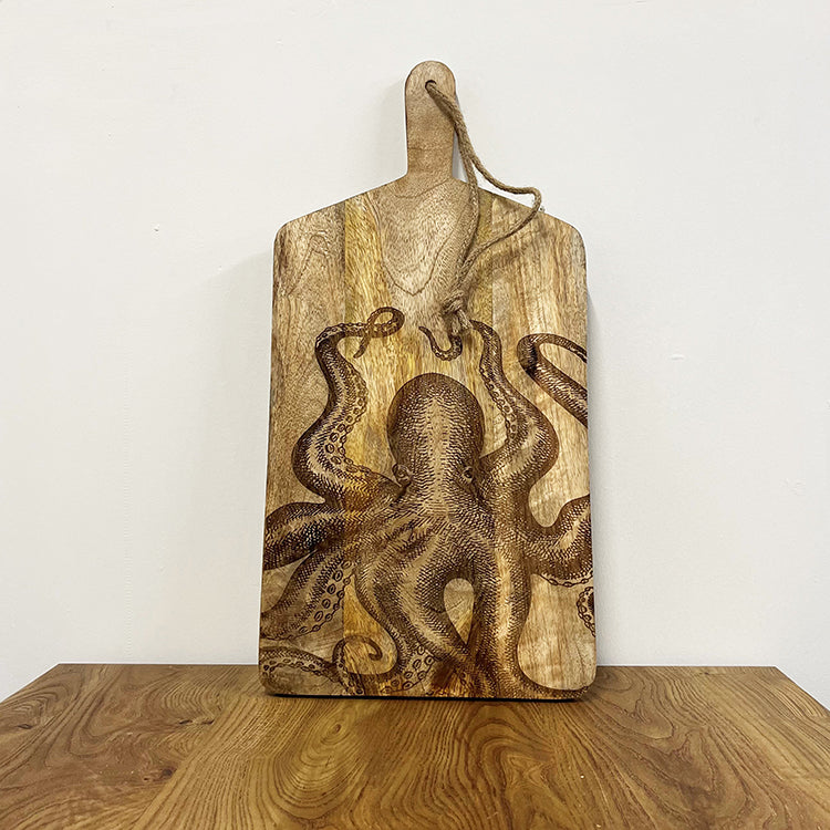 Mango Wood Chopping Board | Octopus – Photo Frames & Art