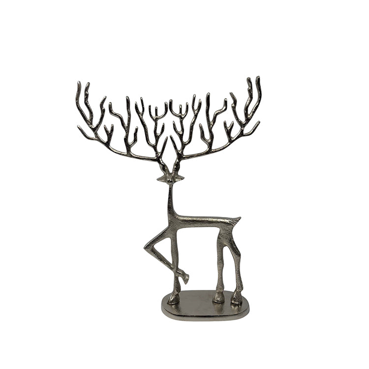 Minimalist Decor Metal Stag | Silver – Photo Frames & Art