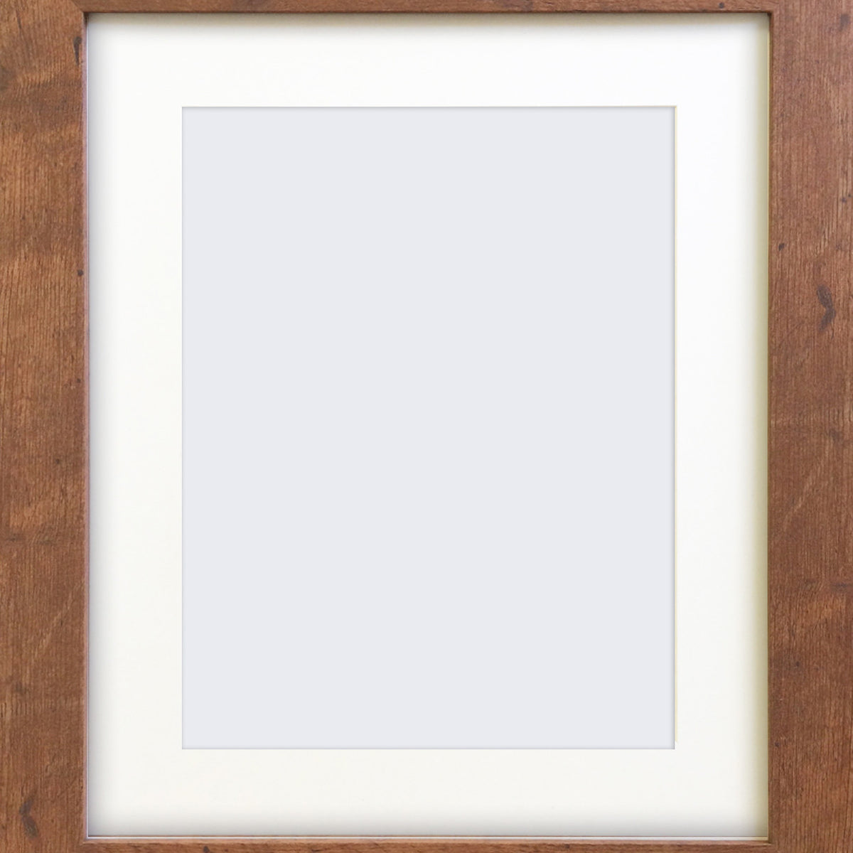 Rustic Wood Effect Photo Frame 12x10" For 9x7" With Soft Cream Mount ...