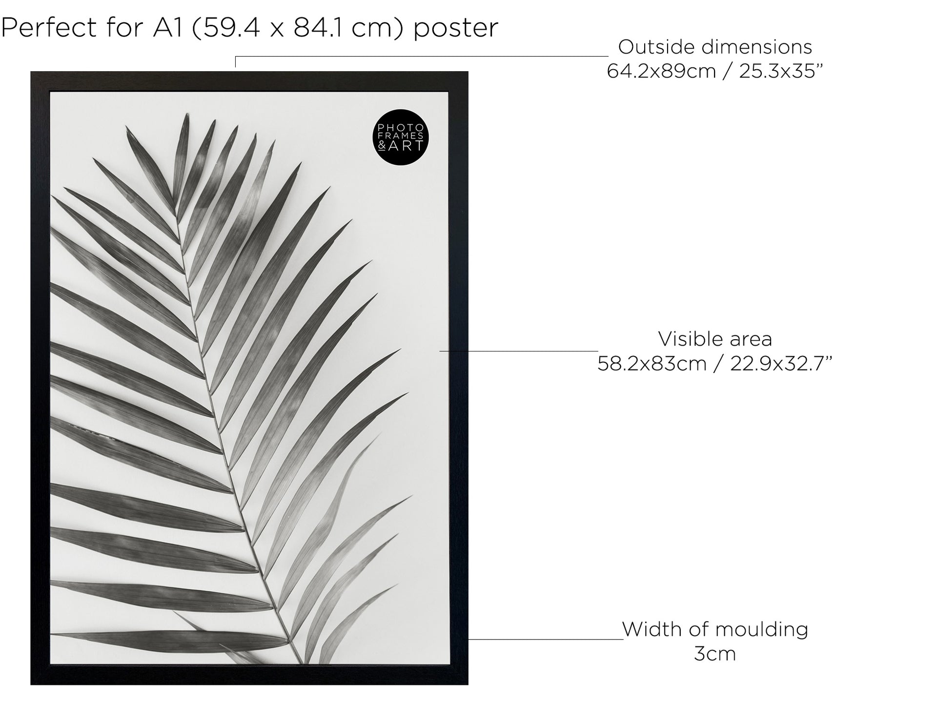 A1 Poster Frame | A1 Black Picture Frame | PF&A – Photo Frames & Art