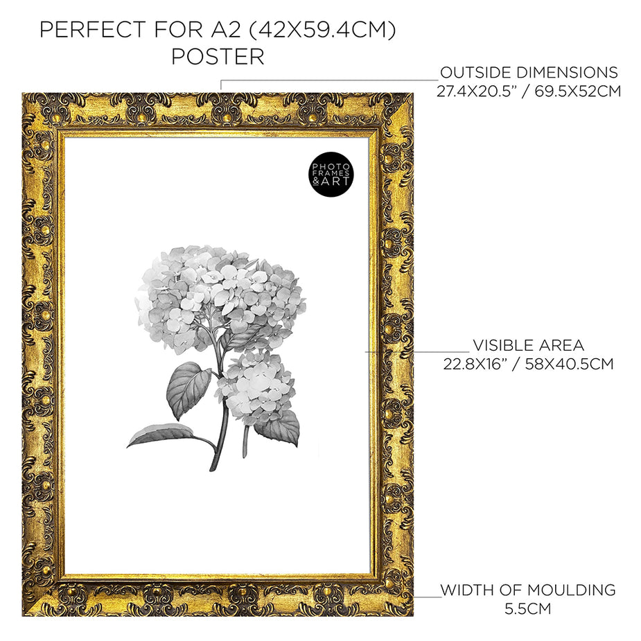 A2 Frame | Antique No Mount – Photo Frames & Art
